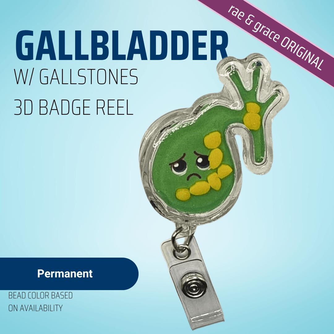 Gallbladder W/ Gallstones 3D Badge Reel - Etsy