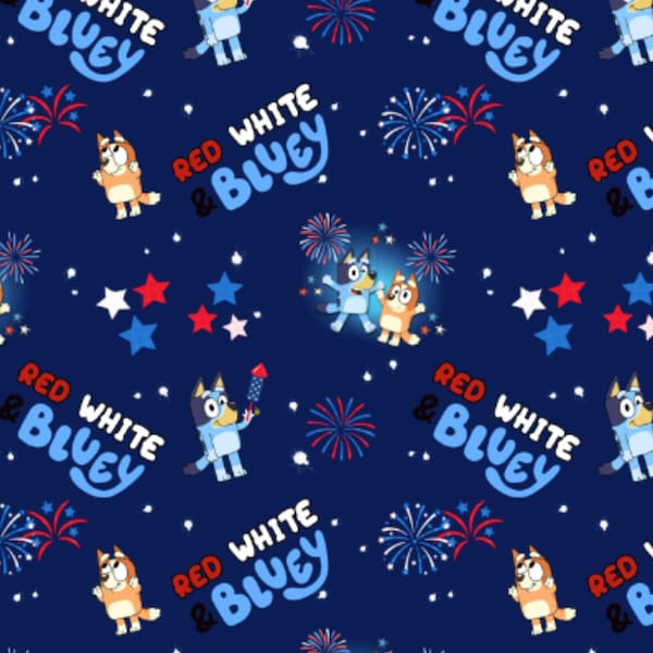 Patriotic Red White and Bluey - Etsy