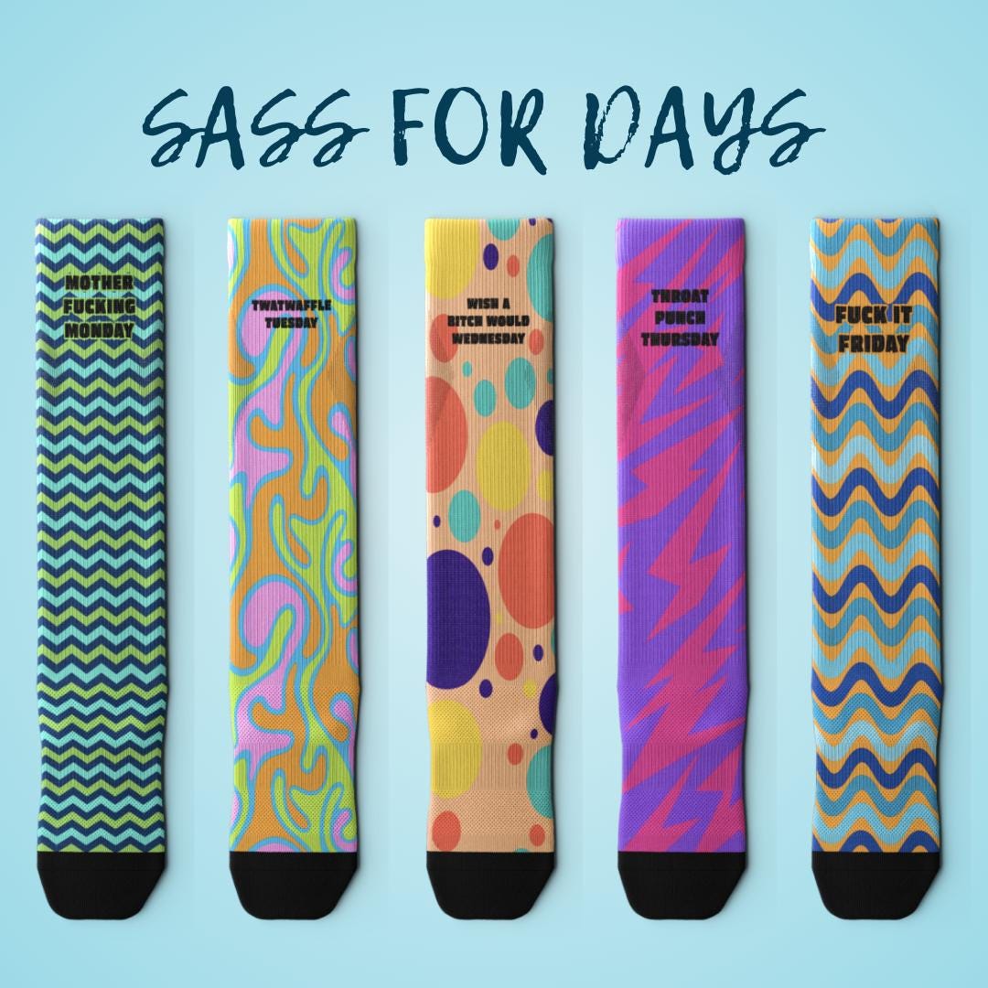 Sass for Days - Compression Socks - Etsy