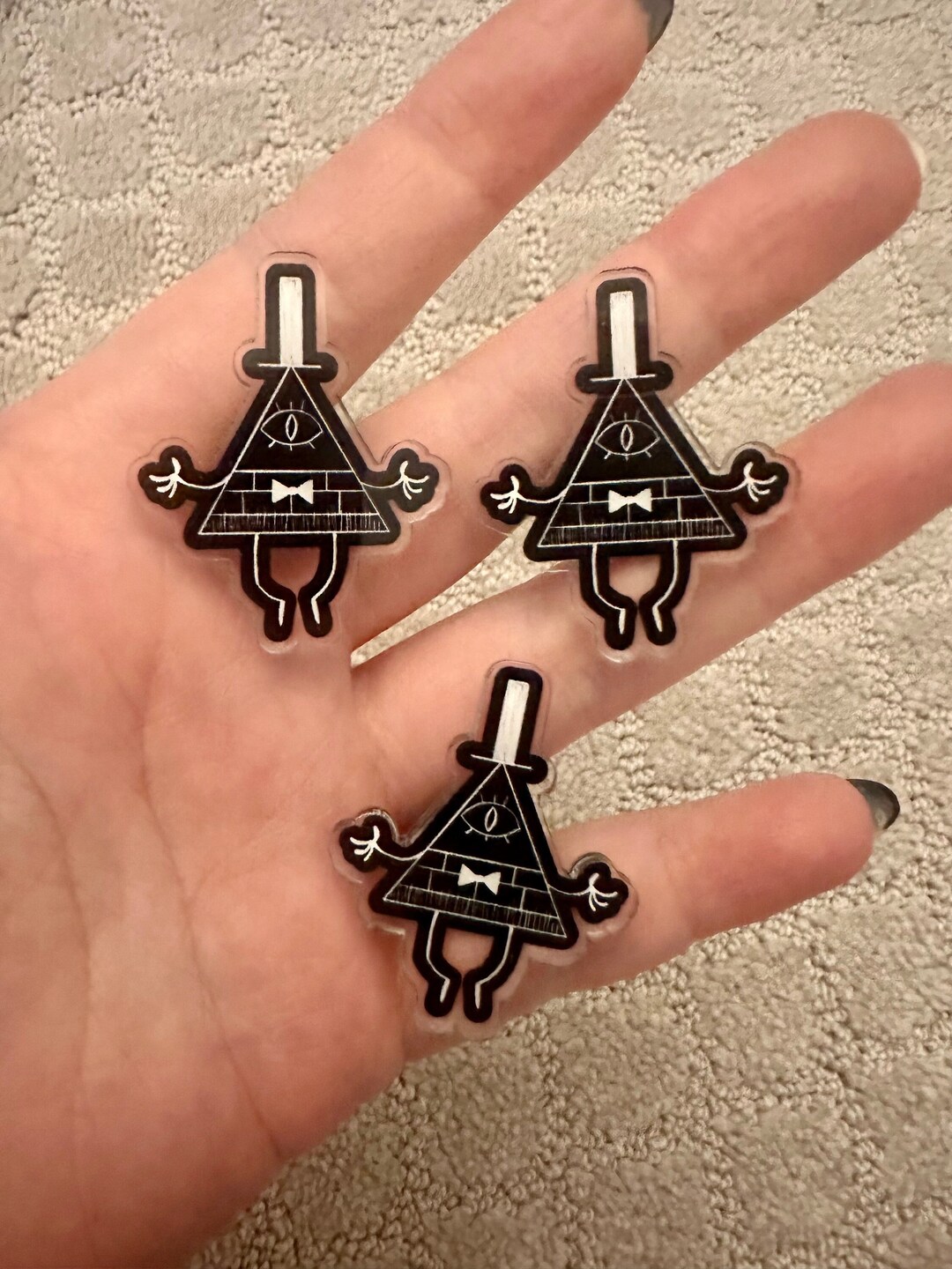 Bill Cypher Pin gravity Falls, Bill Cyper, Acrylic Pin - Etsy
