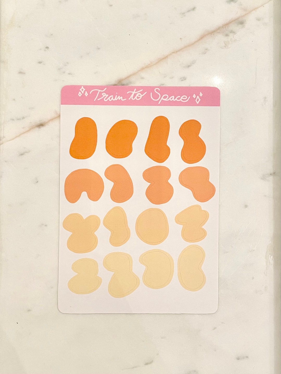 Blob Stickers planner Stickers, Journal Stickers, Shape Stickers - Etsy