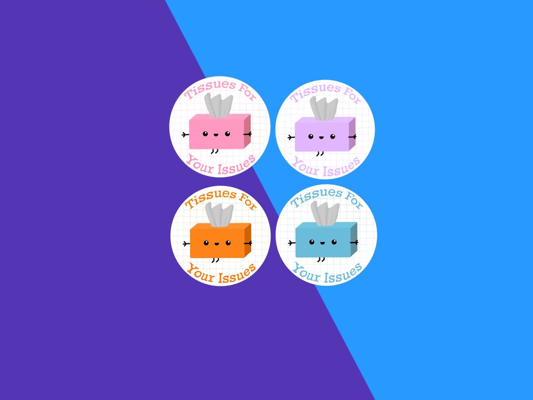 Tissues for Your Issues Sticker animal Sticker Character - Etsy