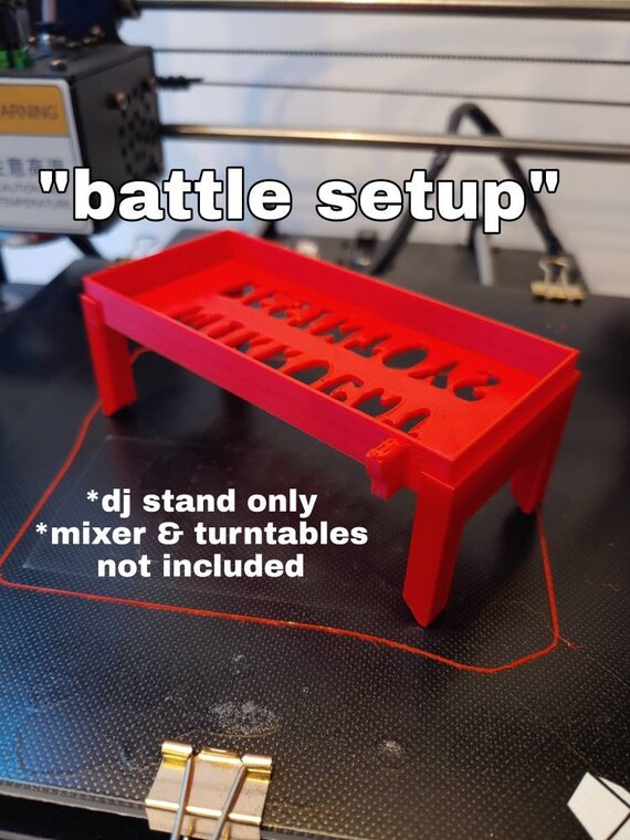 dj stand only. miniatures not included SCRATCHER STYLE black or red ...