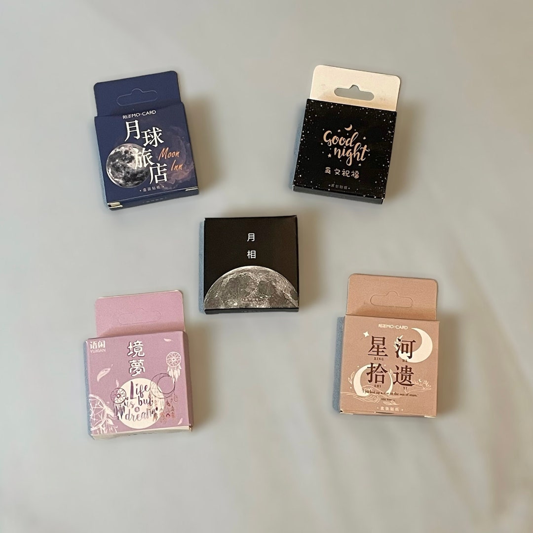 Moon Stickers Pack 45 pcs Sticker Set Moon Phase Journal - Etsy España