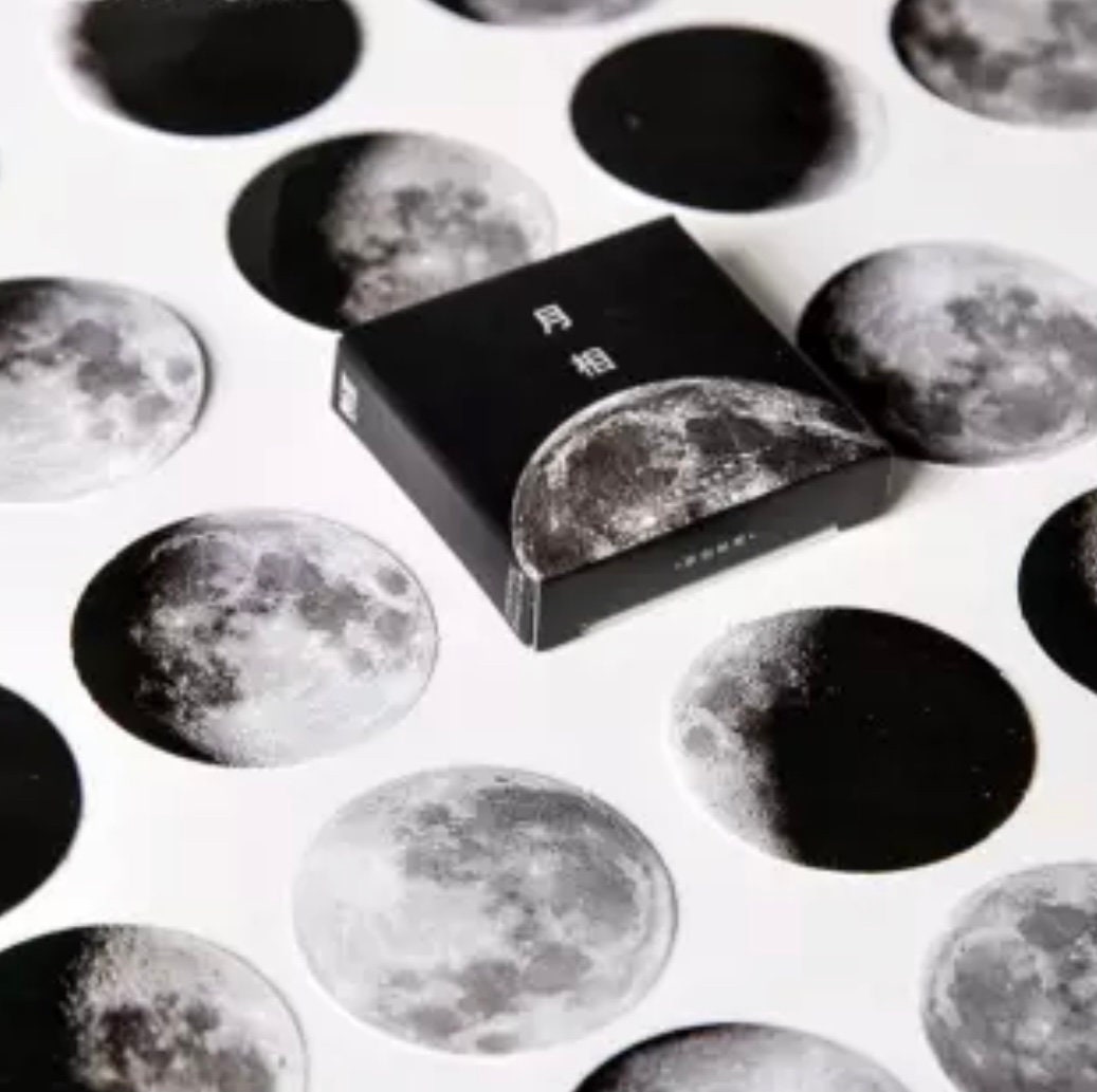 Moon Stickers Pack 45 pcs Sticker Set Moon Phase Journal - Etsy España