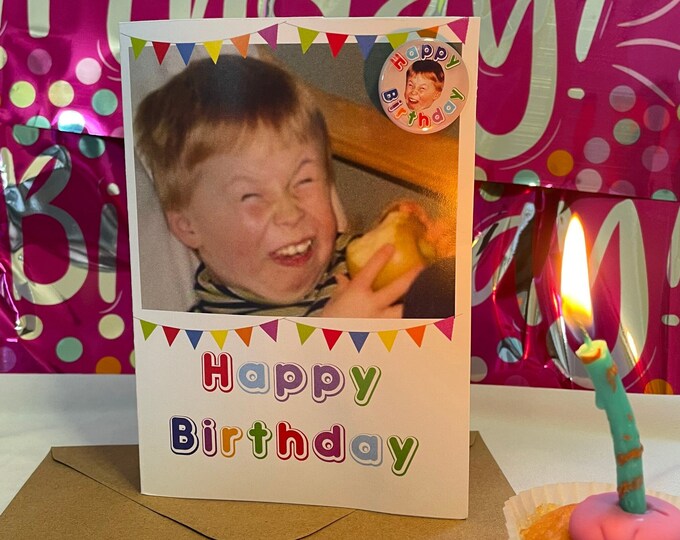 Pop up Meme Cnt Birthday Card With Badge A6 ROASTED KID - Etsy
