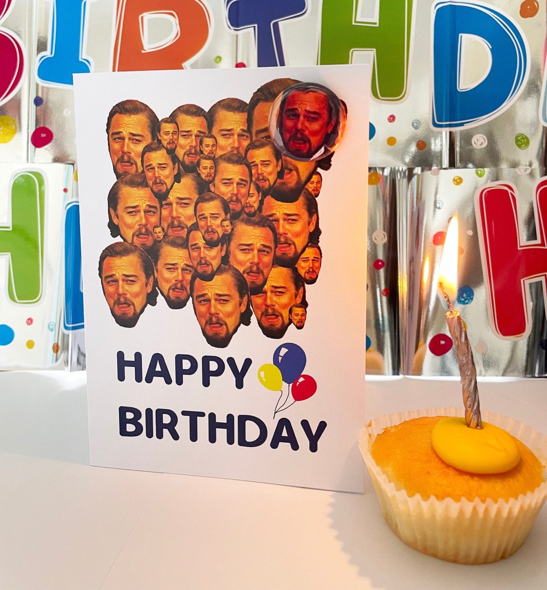 Pop up Meme Cnt Birthday Card With Badge A6 LEO LAUGHING - Etsy