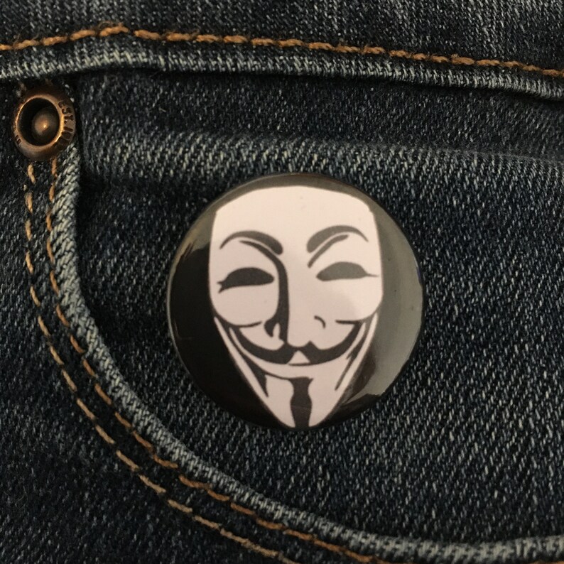 Anonymous Logo 1" Button Badge - Etsy