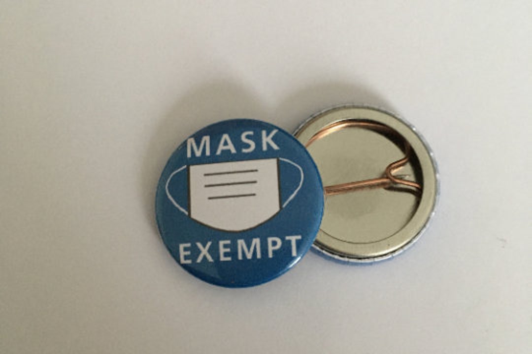Mask Exempt 1" Button Badge - Etsy