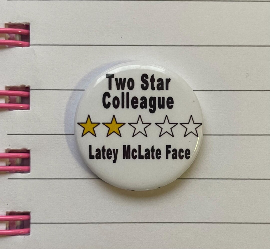 Two Star Colleague 1 Inch Button Badge - Etsy