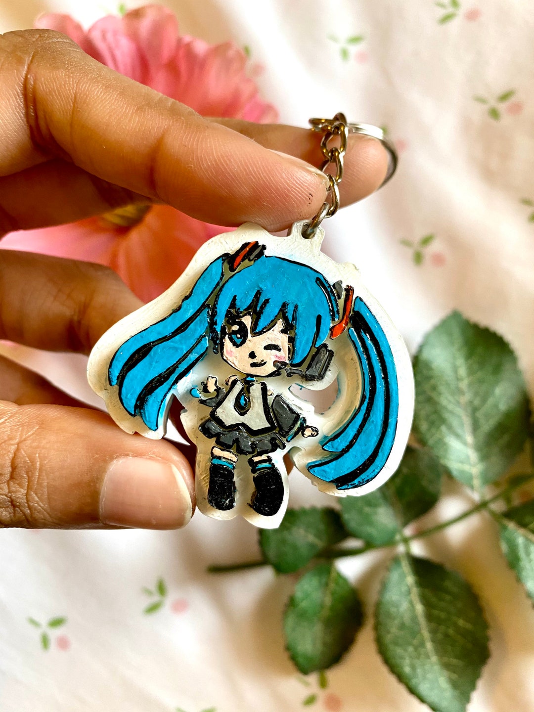 Hatsune Miku Vocaloid 3D Printed Keychain - Etsy