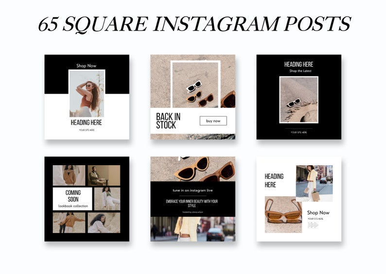 Clean Instagram Template 130 Instagram Posts and Stories - Etsy