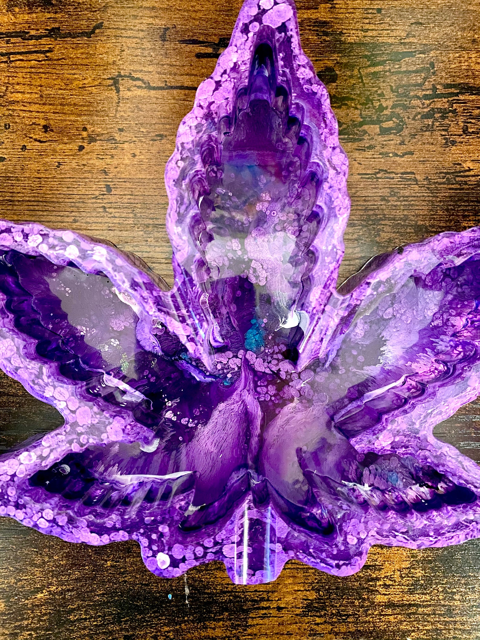 Purple Resin Ashtray Marijuana Leaf | Etsy