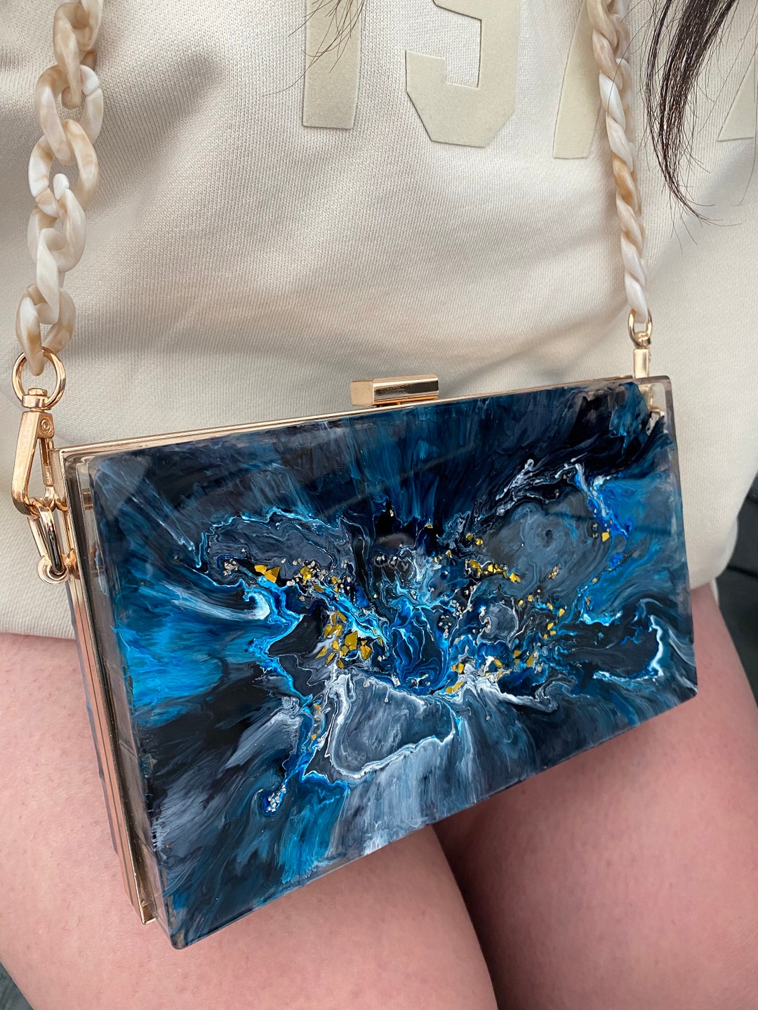 Resin Marble Design Unique Purse - Etsy