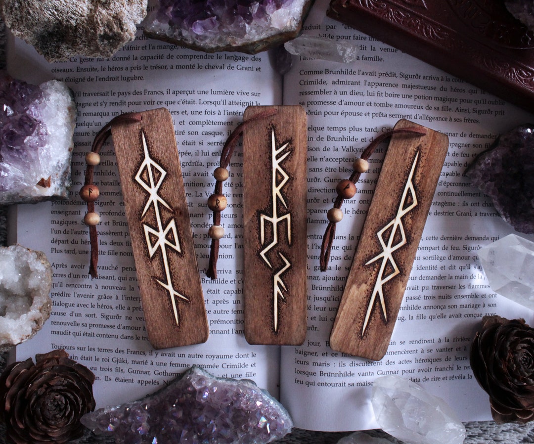 Norse Gods Bindrune Bookmarks || Freya, Thor, Odin || Viking Wooden ...