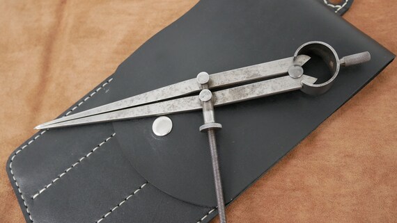 Craftsman Divider Spring Type Divider With Leather Case Sheath | Etsy