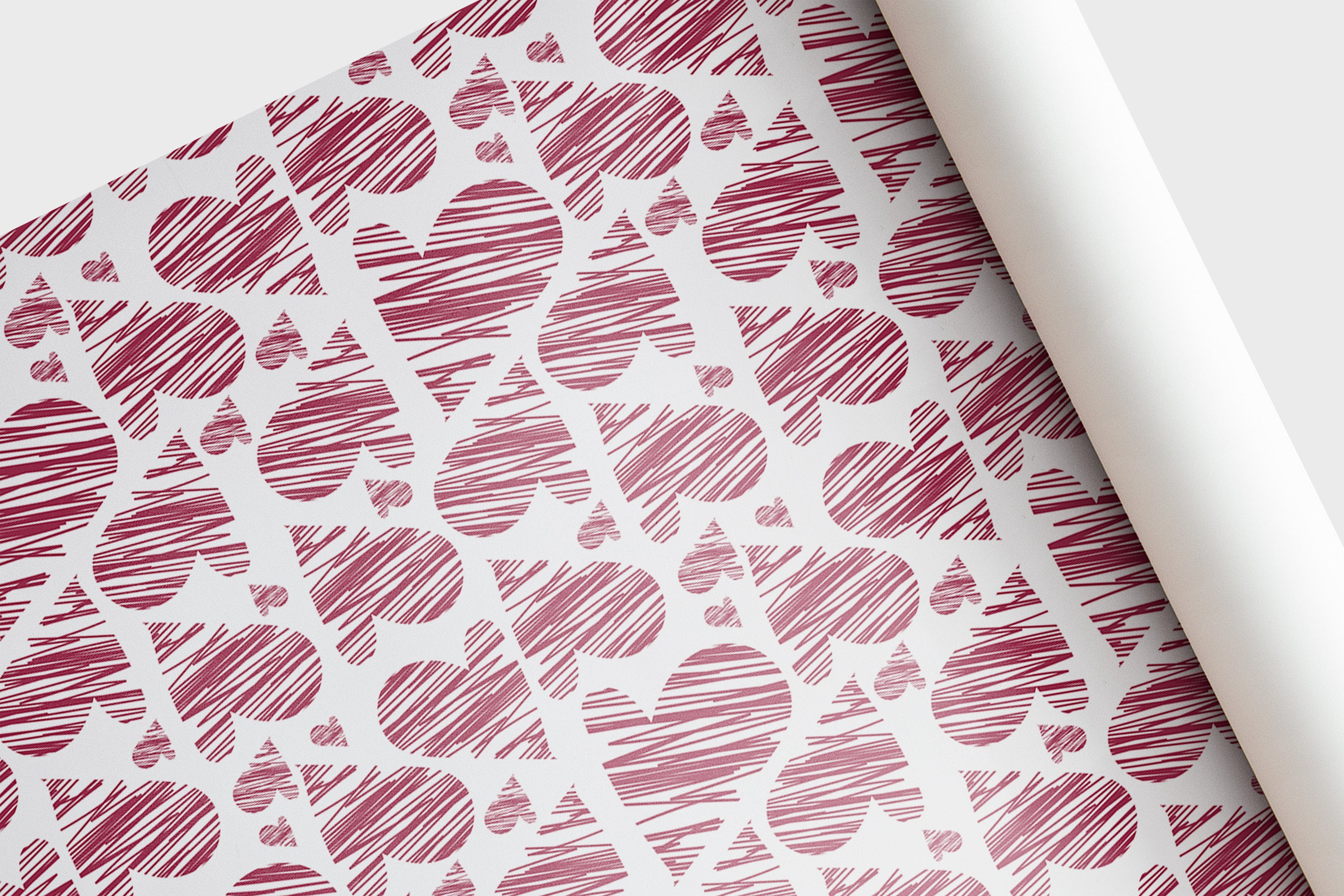 Collection Heart Seamless Pattern Abstract Hearts Digital Printable ...