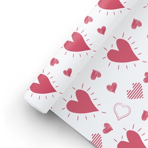 Collection Heart Seamless Pattern Abstract Hearts Digital Printable ...