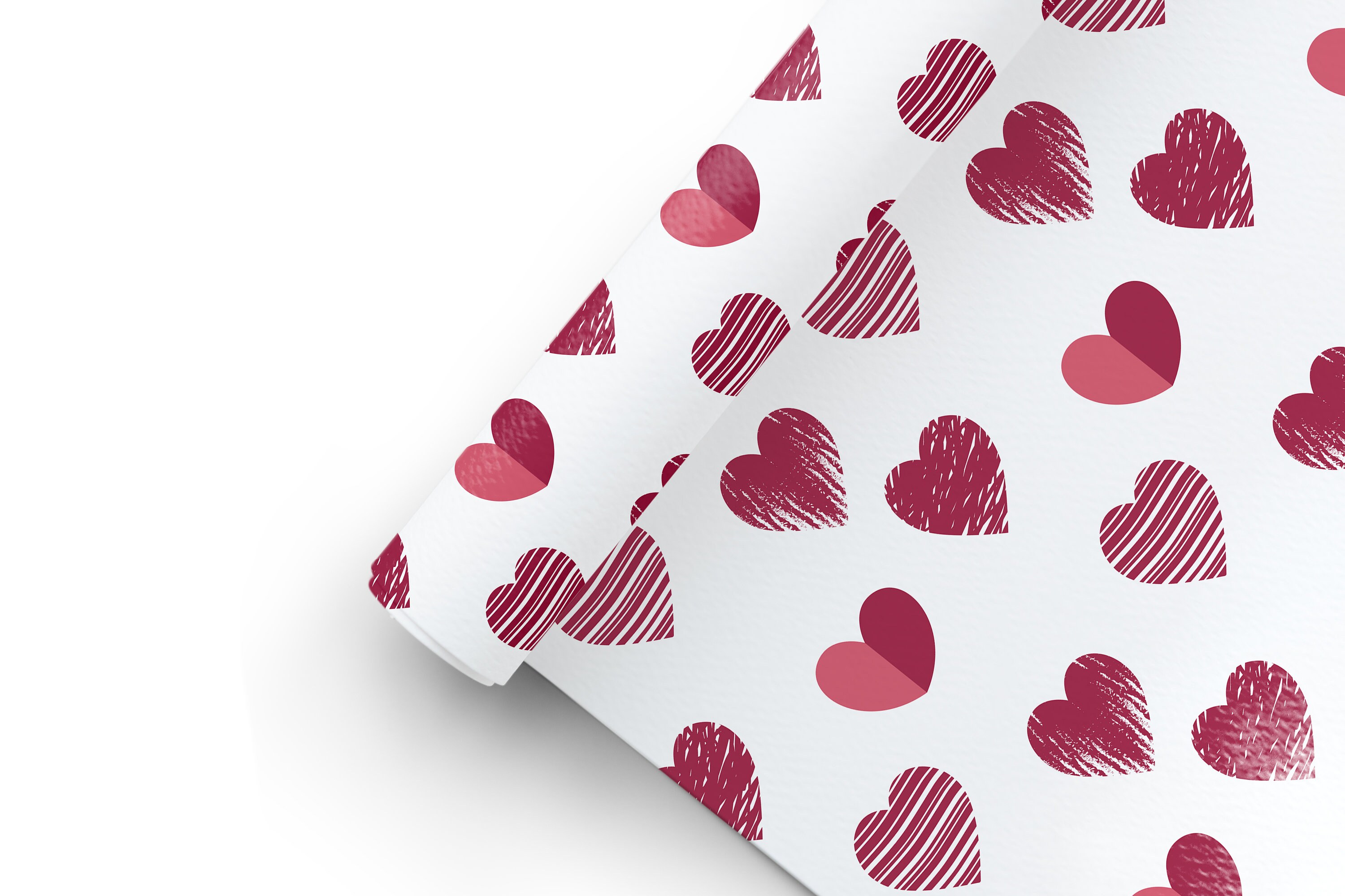 Collection Heart Seamless Pattern Abstract Hearts Digital Printable ...