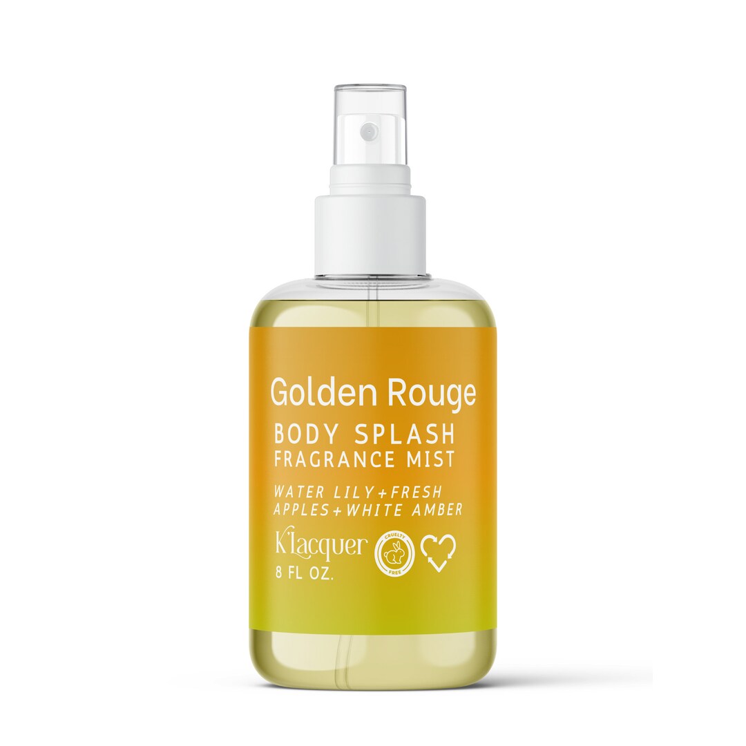Golden Rouge Body Splash, BODY MISTS Organic Body Sprays Handmade ...