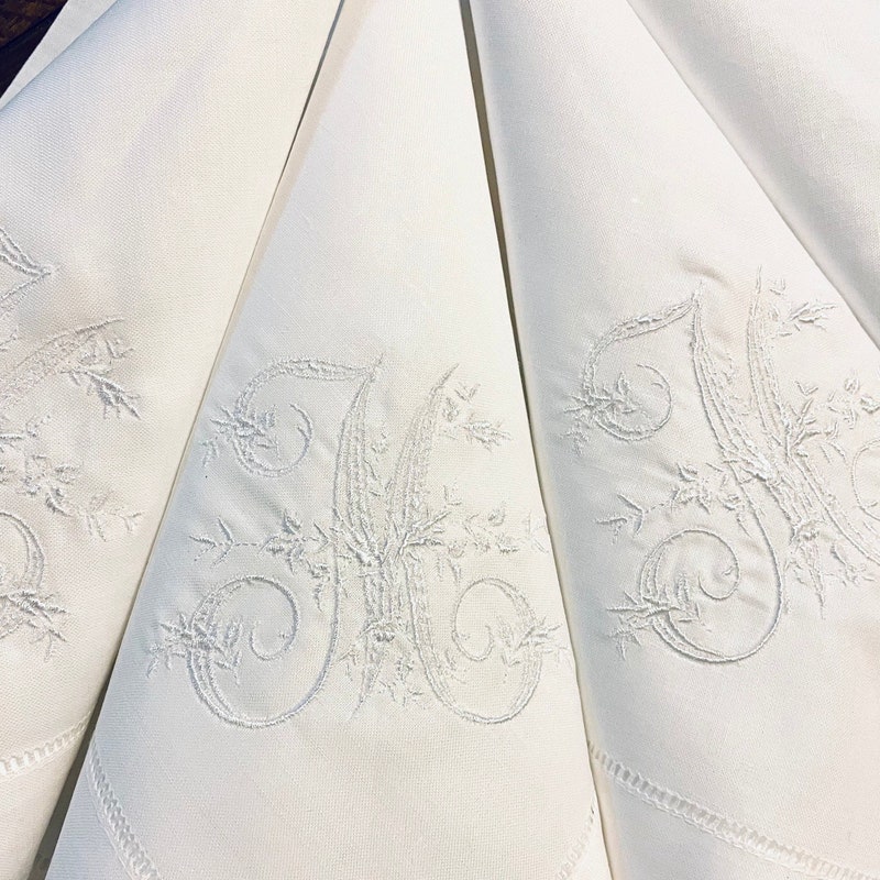 Antique Monogrammed Linens - Etsy