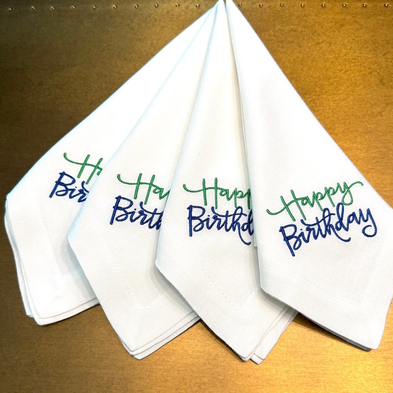 Birthday Napkins - Etsy
