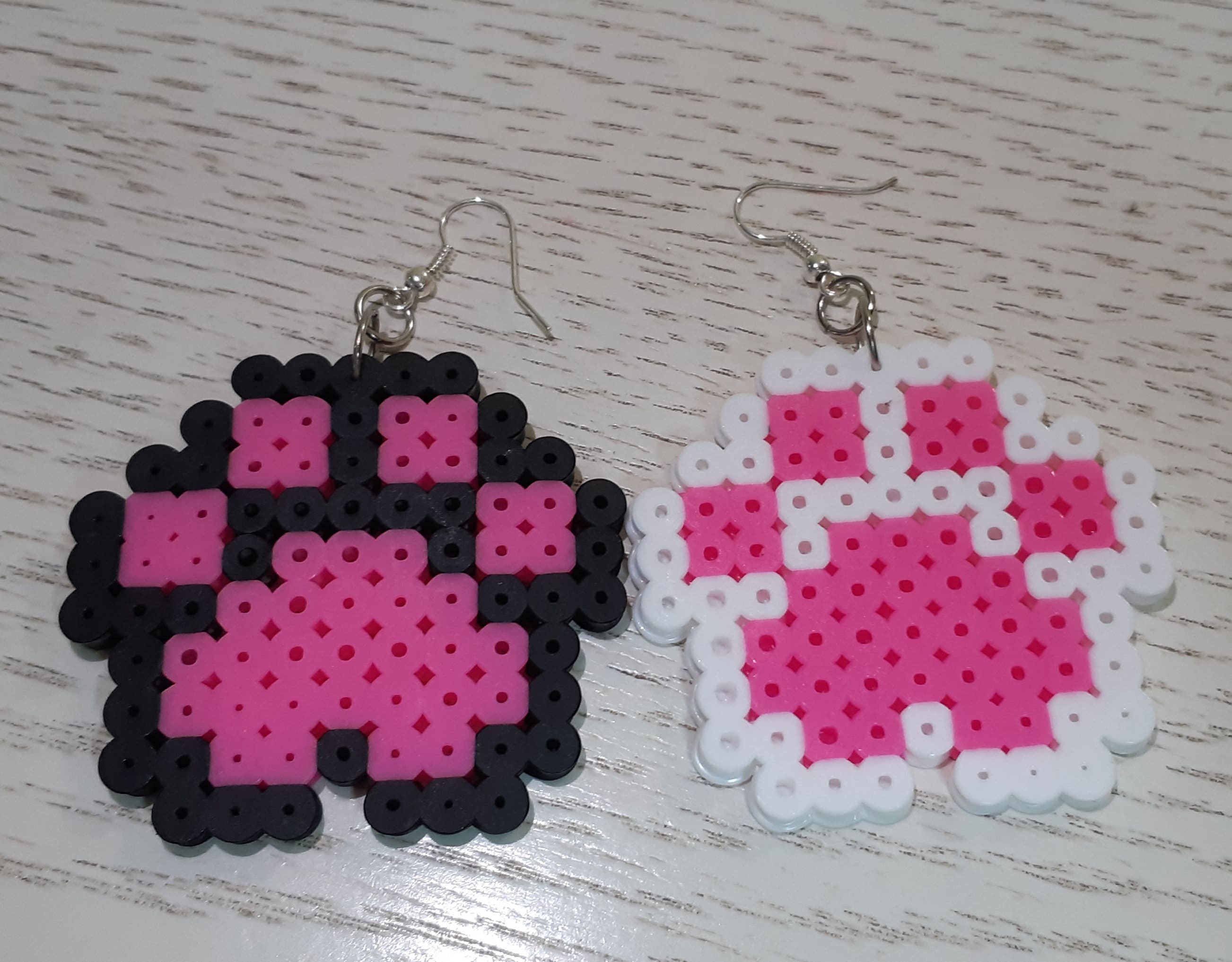 Perler Beads Cat Paw Earring - Etsy