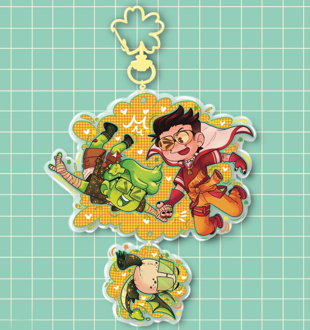 Slimecicle & Mariana QSMP Keychain - Etsy