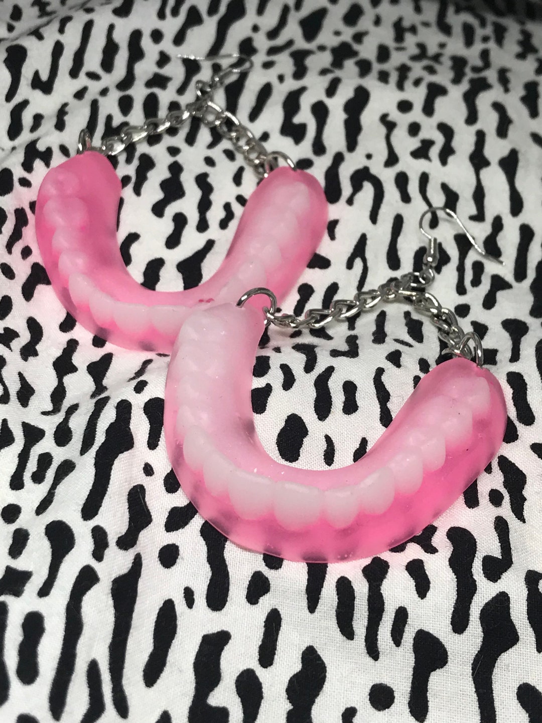 Handmade Epoxy Resin Creepy Human Teeth Earrings - Etsy