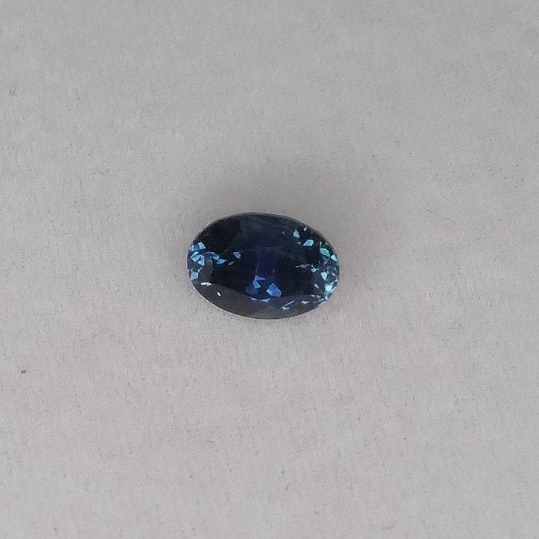 Dark Blue Oval Sapphire 1.20 Ct. Rock Creek Montana. 7x5mm. American ...