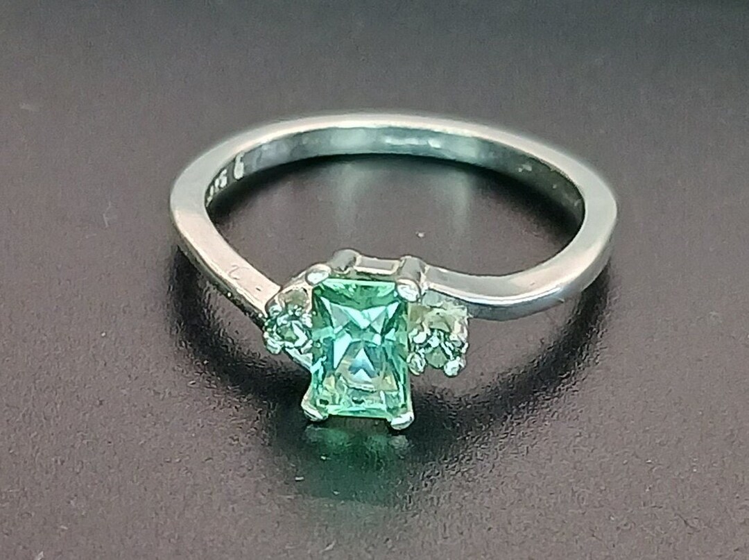 Afghan Tourmaline Main. Montana Sapphire Sides. Sterling Silver Ring ...