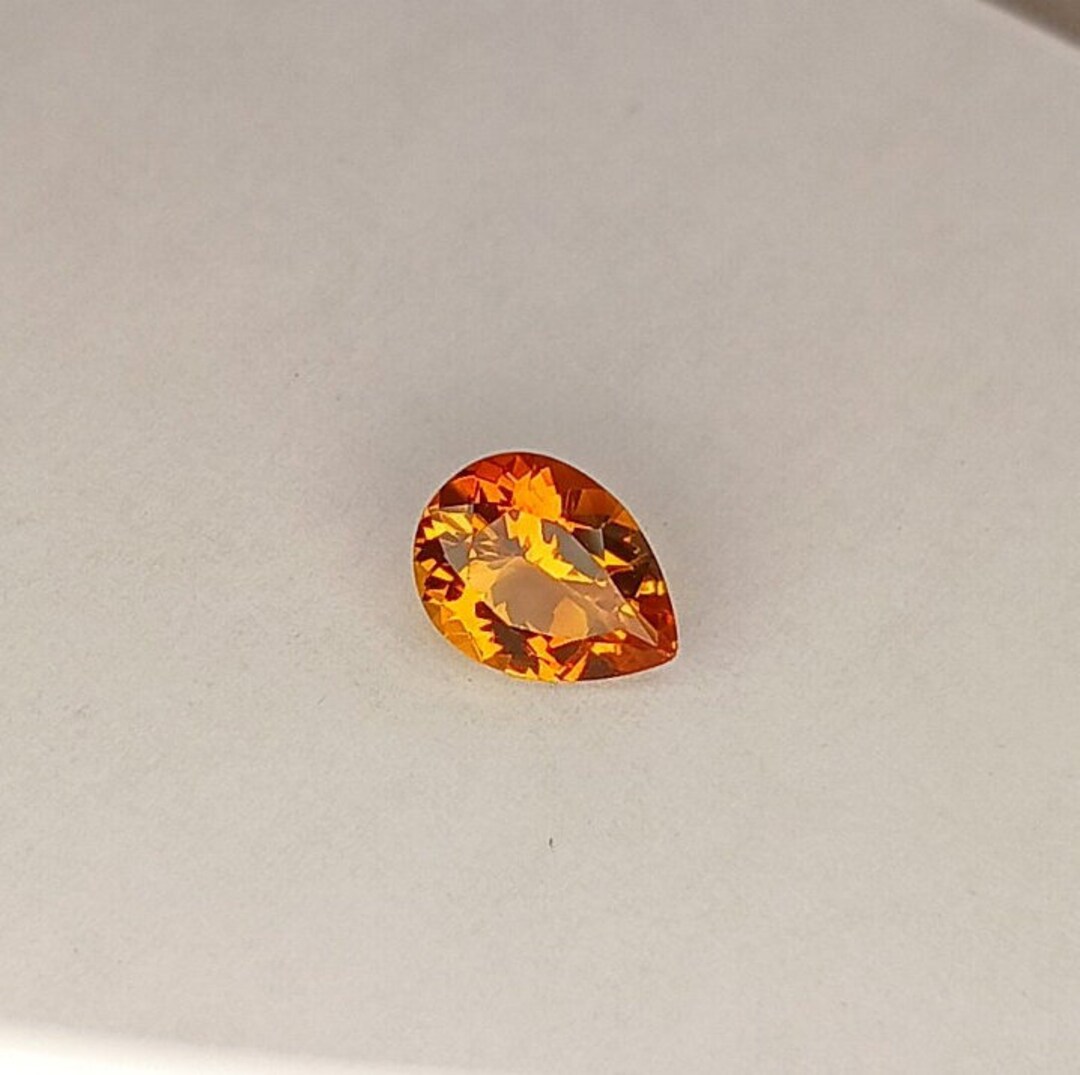 Madeira Citrine Pear. Faceted Loose Gemstone. 8x6mm - Etsy