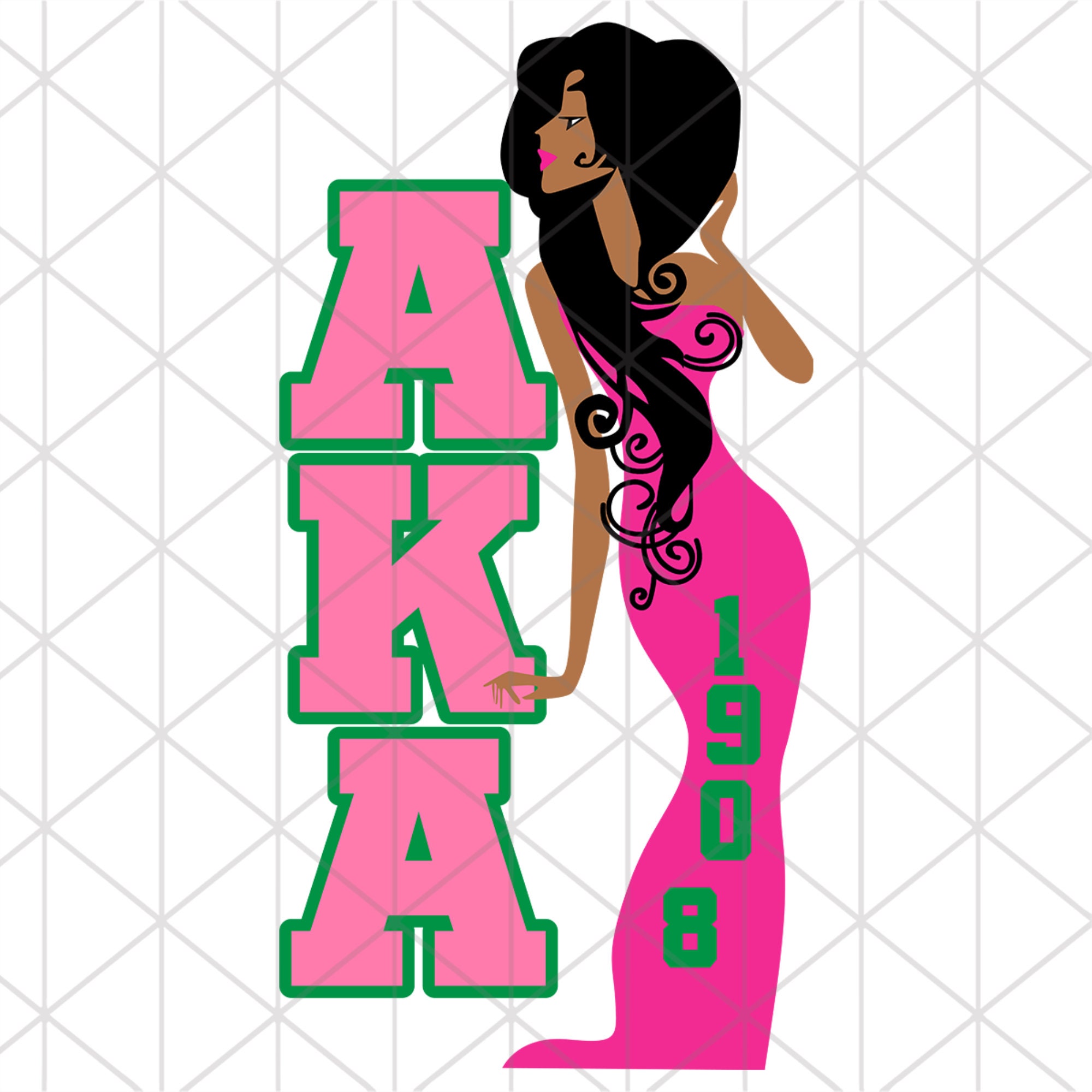 AKA Girl 1908 Sorority Svg aka sorority svg Aka Girl gang | Etsy