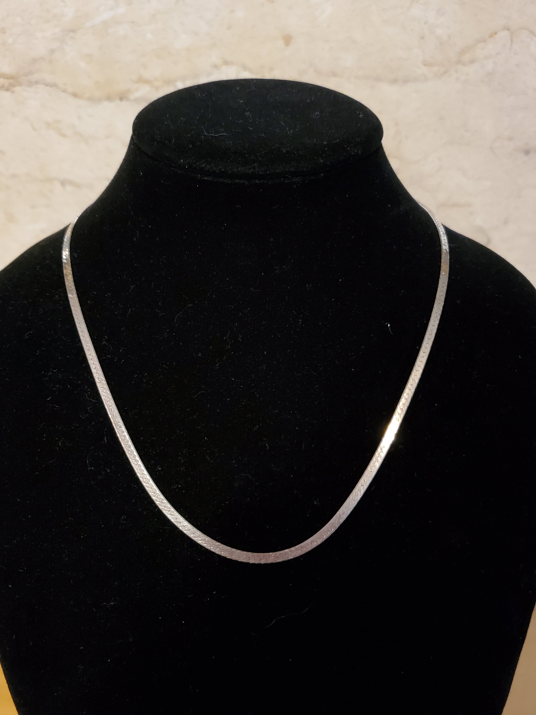 Sterling Silver Serpentine Chain Necklace | Etsy