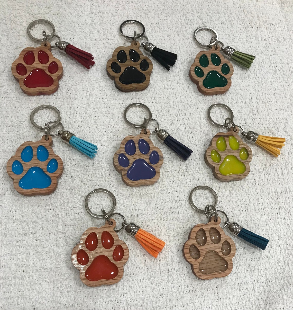 Custom Wood Dog Paw Print Keychain, Pet Owner Keychain - Etsy Italia