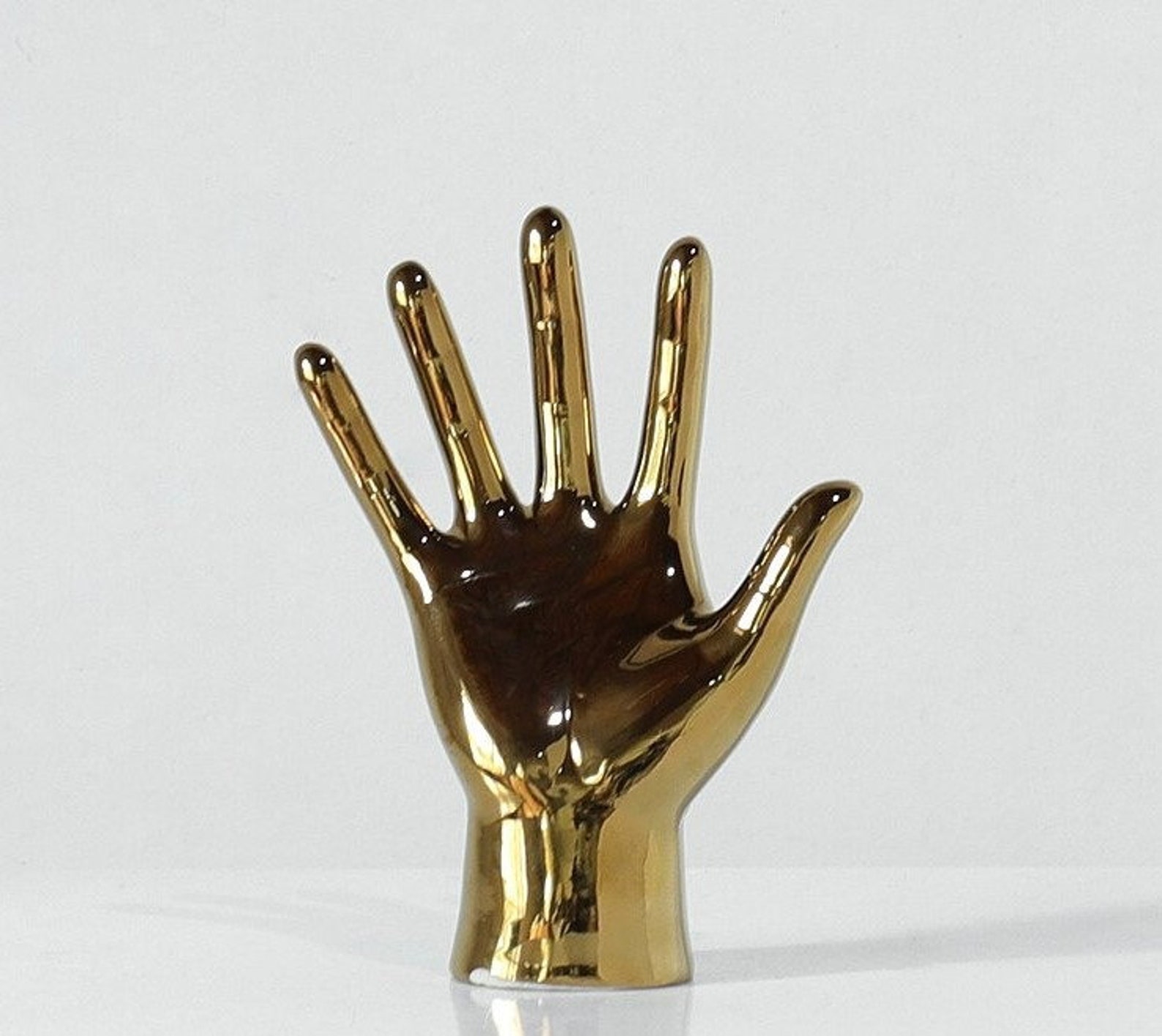 Gold Hand Statue Sculpture Gesture Finger Figurines Modern | Etsy