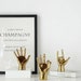 Gold Hand Statue Sculpture Gesture Finger Figurines Modern Plated ...