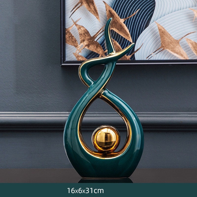 Ceramic Abstract Figurines Beautiful Art Miniature Statues - Etsy