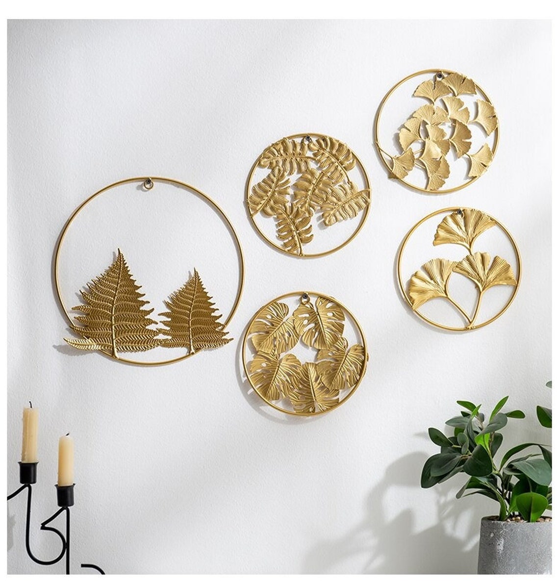 Nordic Gold Metal Iron Home Decoration Wall Decoration | Etsy