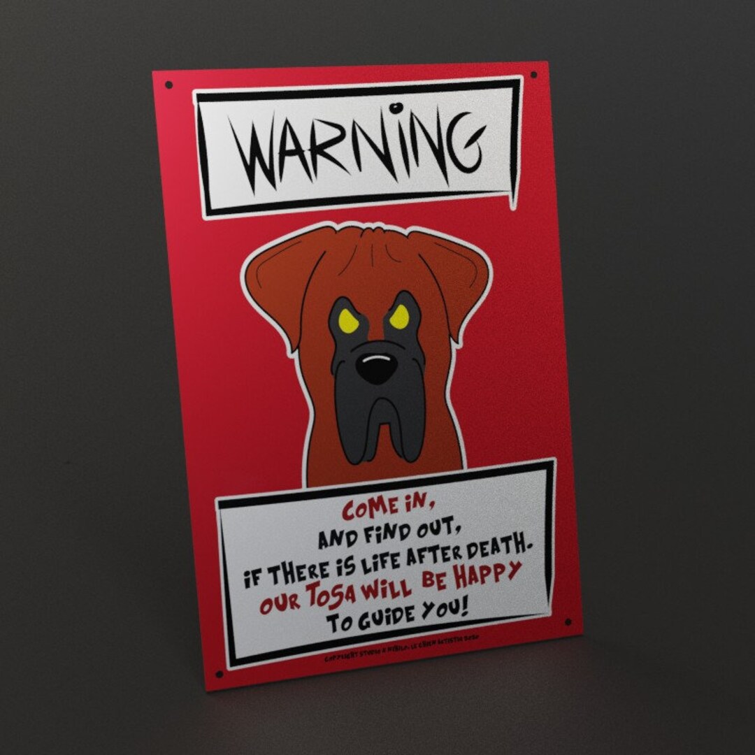 Tosa "angry Dogs" Aluminium Sign - Etsy