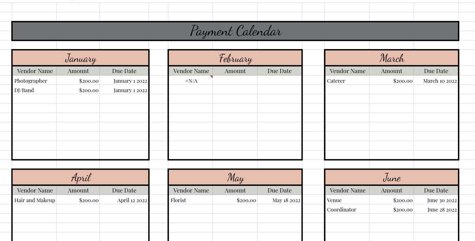 Wedding Planning Template Package Google Sheets Etsy 
