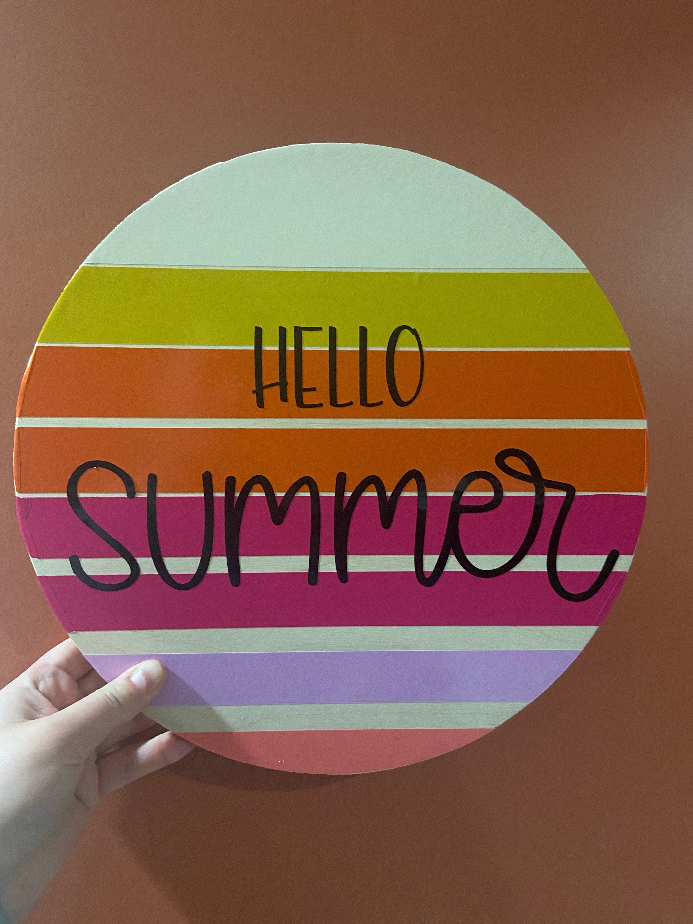 Hello Summer Wooden Wall Sign - Etsy Denmark