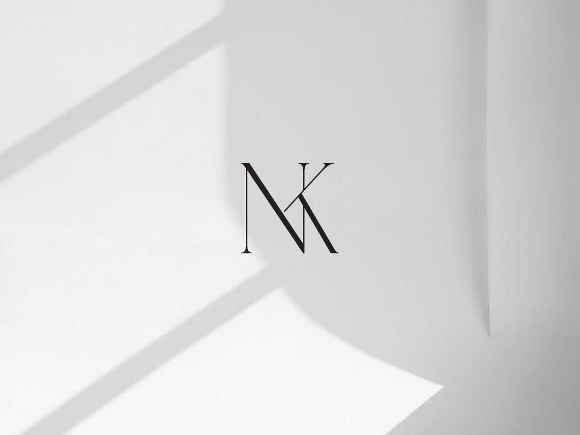 NK Initials Letter Monogram SVG Logo, Personal Branding, Wedding ...