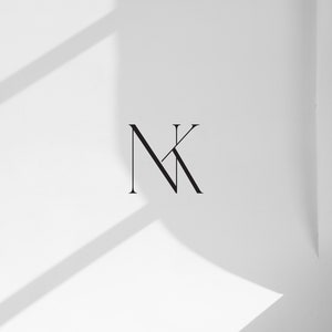 NK Initials Letter Monogram SVG Logo, Personal Branding, Wedding ...