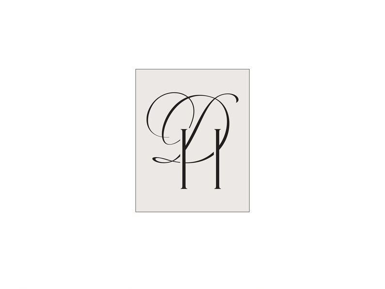 Monogram DH Initials Letter Premade SVG Logo, Personal Branding ...