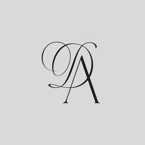 Initials DA Premade Monogram Letter SVG Logo, Personal Branding ...