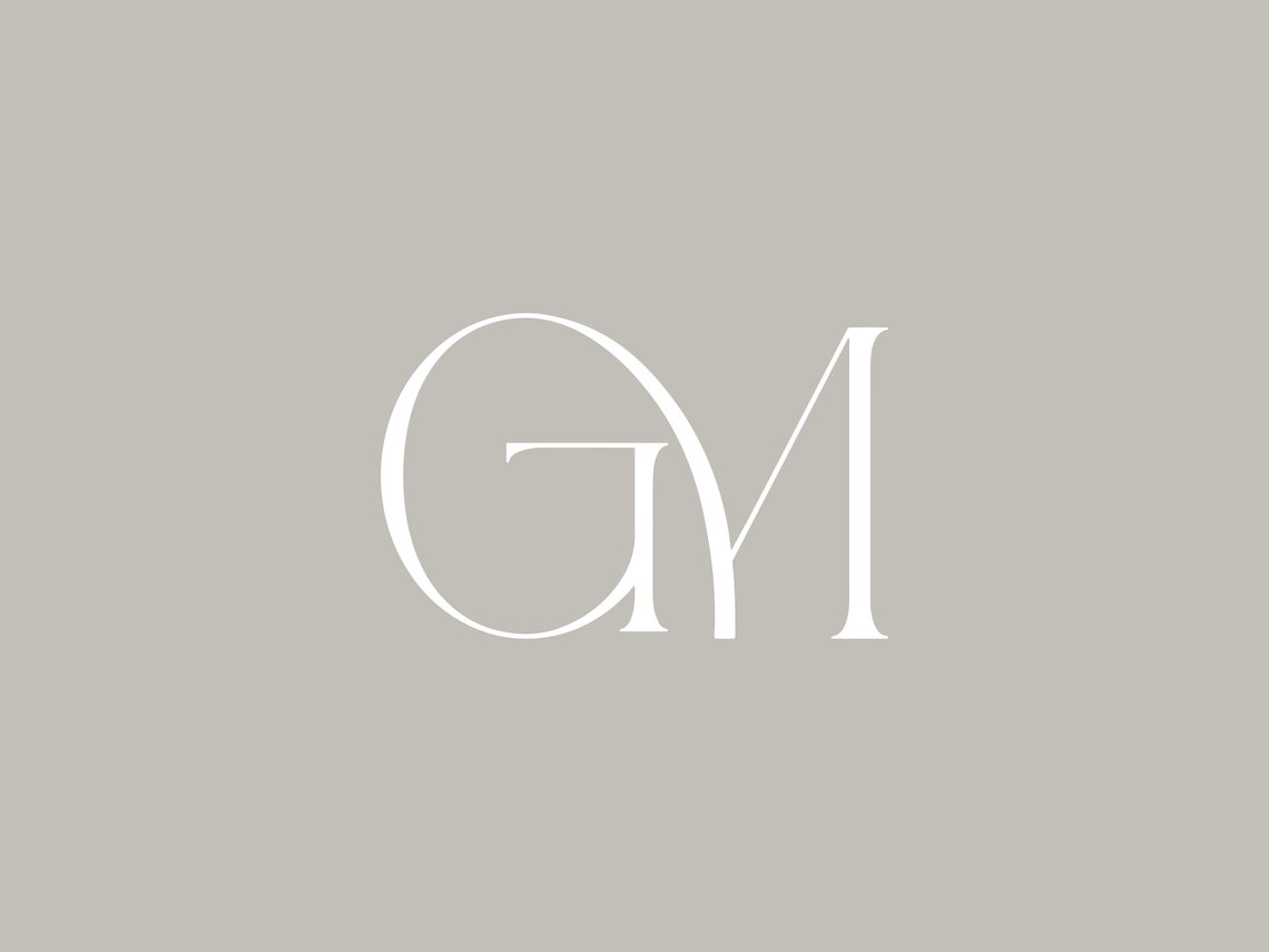 Premade GM Monogram Letter Initials SVG Logo, Personal Branding ...