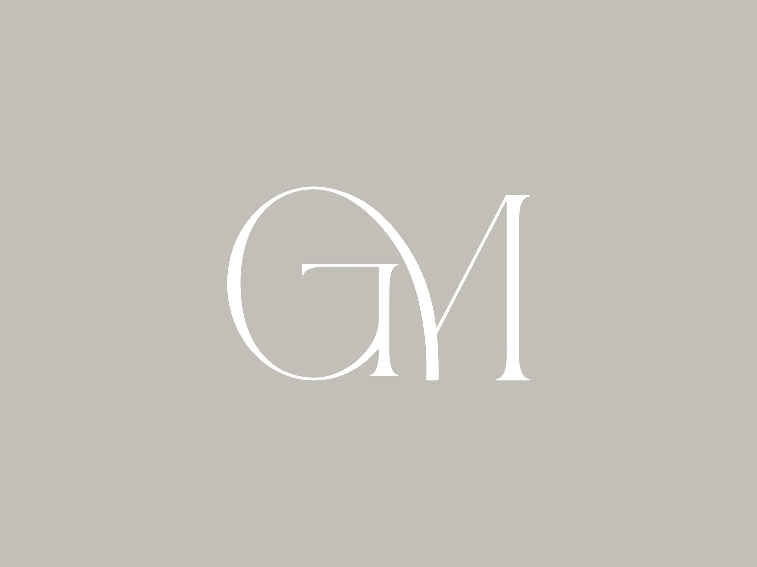 Premade GM Monogram Letter Initials SVG Logo, Personal Branding ...