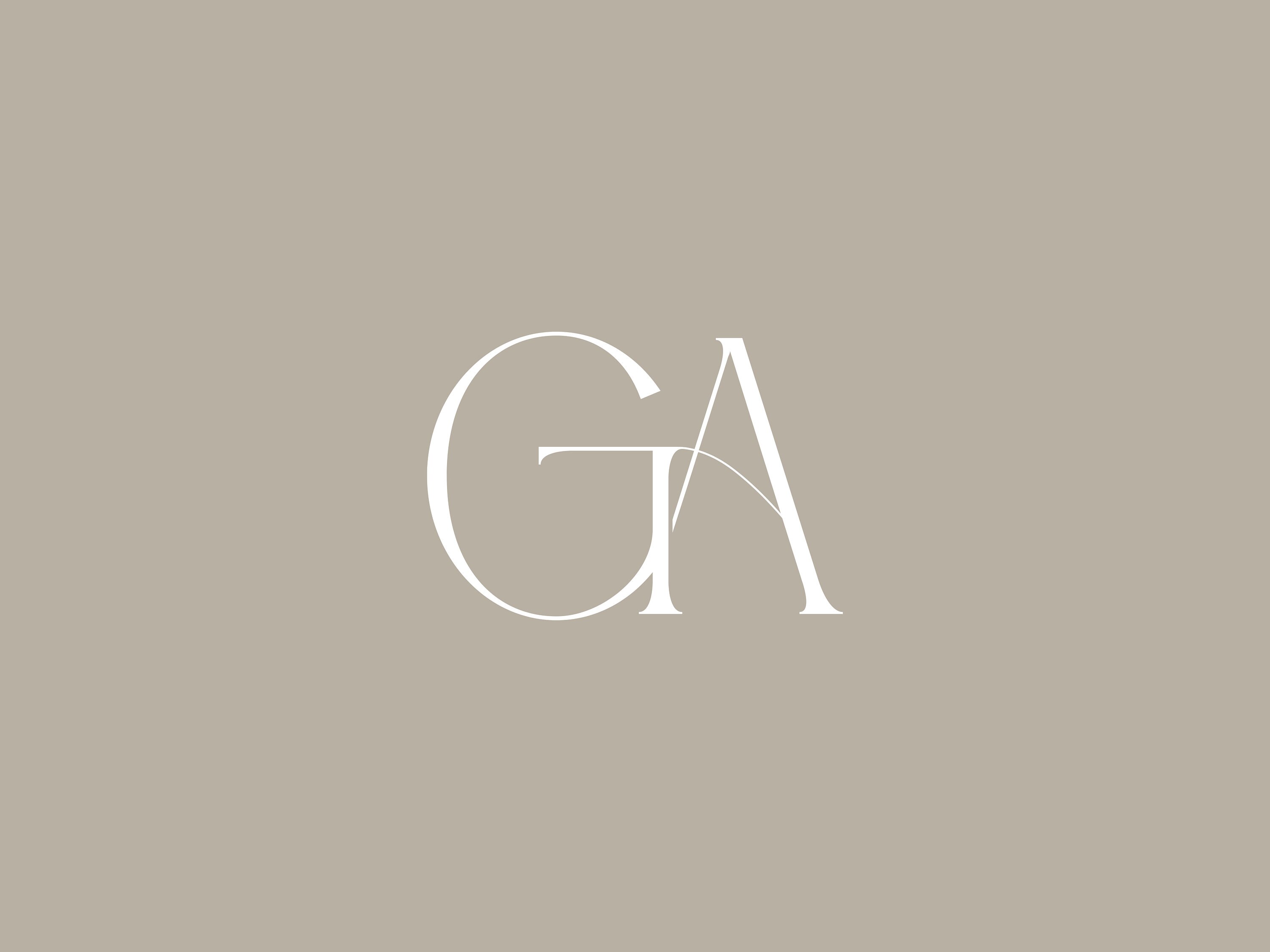 Initials GA Premade Monogram Letter SVG Logo, Personal Branding ...