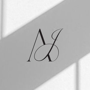Monogram AJ Initials Letter Premade SVG Logo, Personal Branding ...